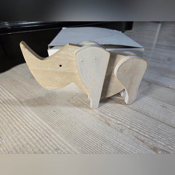 Accents | Rustic Wooden Rhino | Poshmark